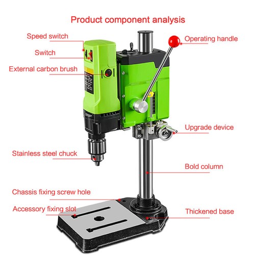 Electric Bench Drill Vise Fixture Drilling MachineVariable Speed ...