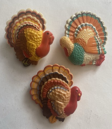 Lot Of (3) Pins Vintage Hallmark Thanksgiving Fall Birds Turkey ...