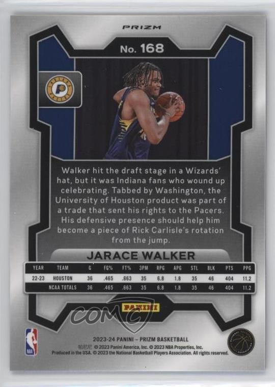 2023-24 Panini Prizm Blue Wave Prizm Jarace Walker #168 Rookie RC | eBay