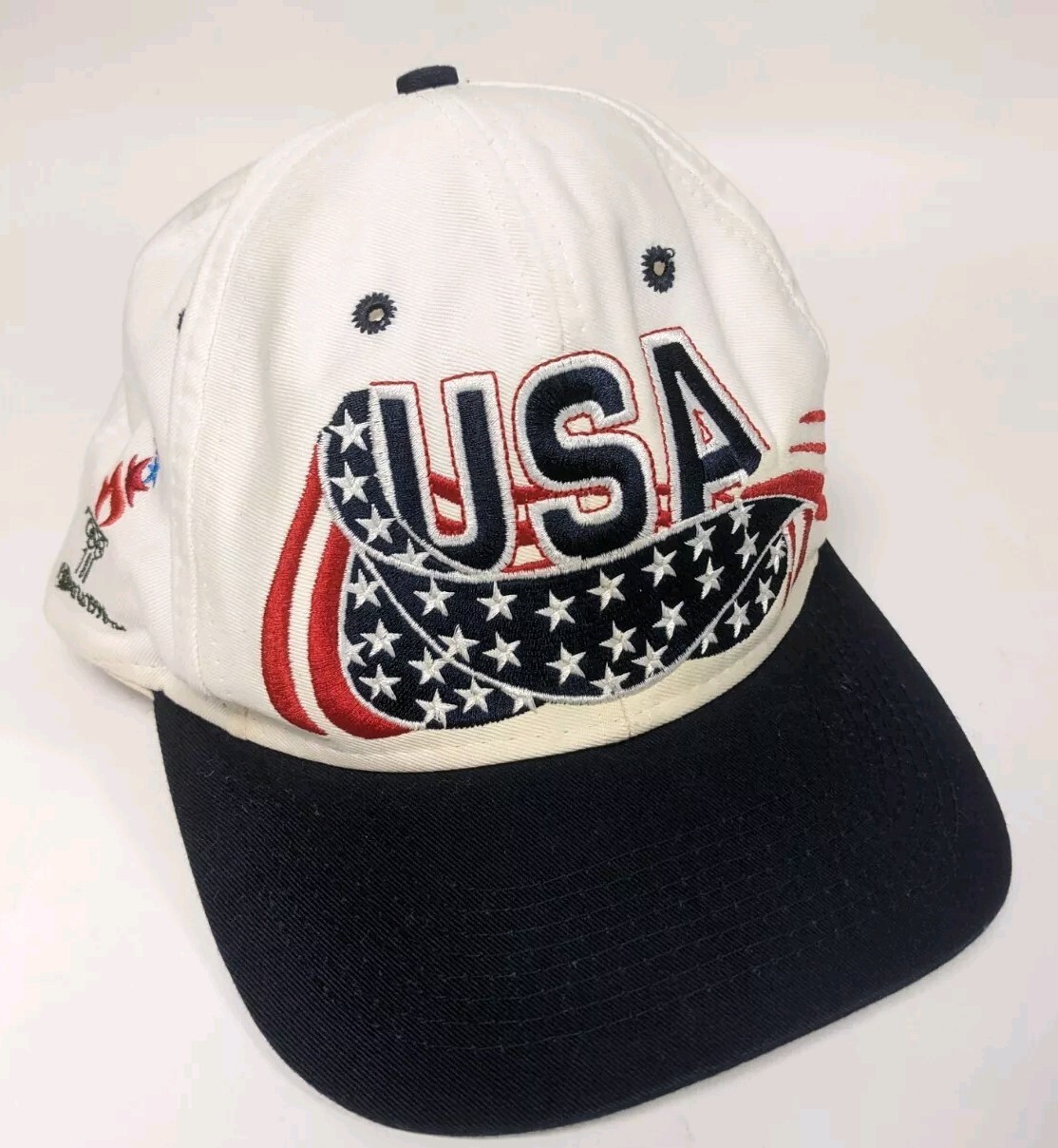 Vintage Logo 7 Atlanta Olympics Hat Cap Snapback Whit… - Gem