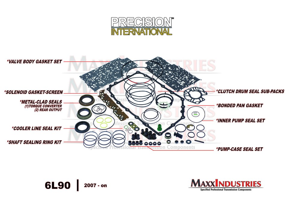 6L90 Transmissi on Rebuild kit with Gaskets Seals O-Rings and Small ...