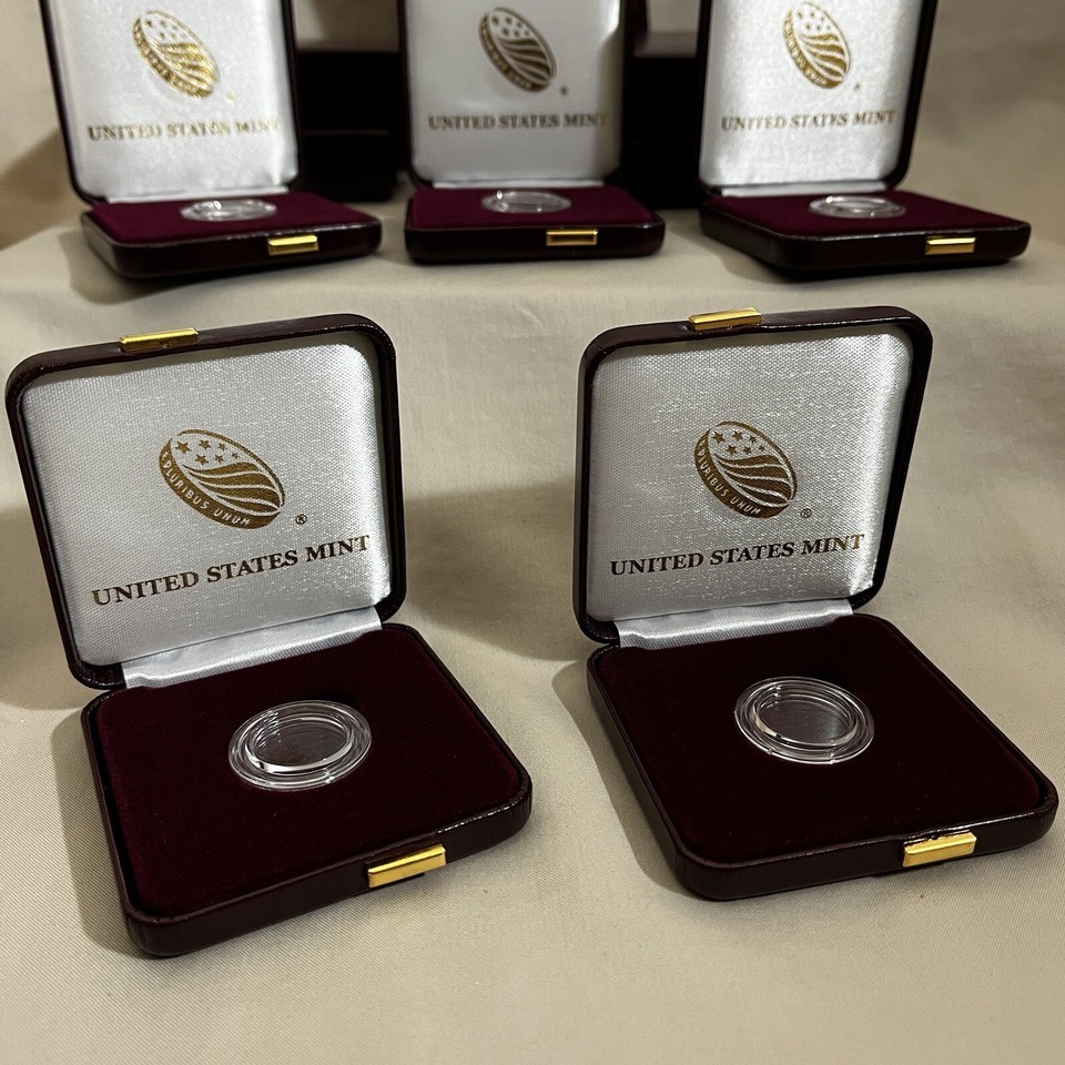 5 US Mint Gift Cases for 1/10 oz Gold American Eagle Coin Capsule Case ...