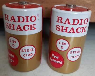 Vintage Pair Radio Shack Steel Clad D Batteries, Nice! | eBay