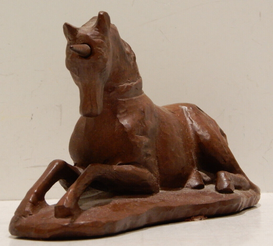 Vintage Hand Carved Unicorn Wooden Animal Figurine By Red Mill MFG. USA ...
