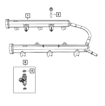 Fuel Injector Mopar 4627794AA Fits 14-17 Jeep Cherokee 3.2l-v6 for sale ...
