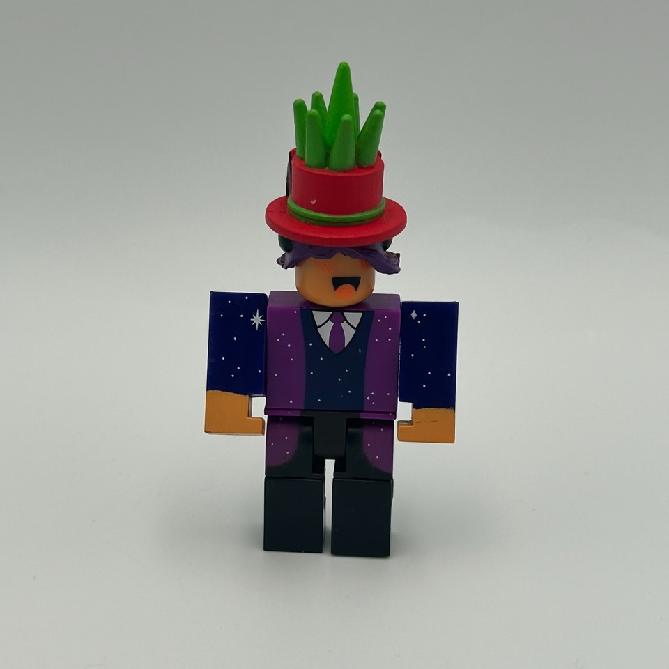 Roblox Character 2.75" Robo693 CrazyBlox with Plant Hat, no code | eBay