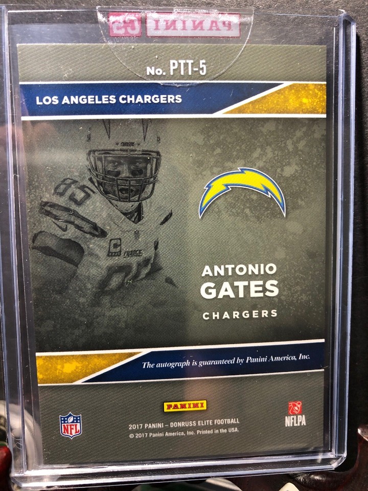 2017 Donruss Elite Passing The Torch Auto Antonio Gates Chargers | eBay