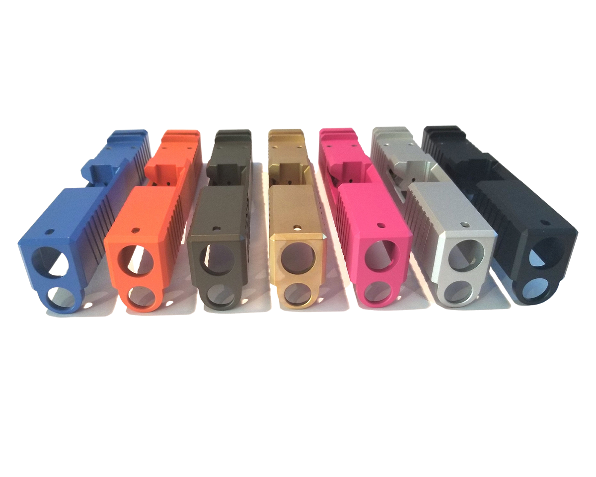 For Glock 43 43X Custom Coated Slide with RMSc Cut Out Cerakote TiN ...