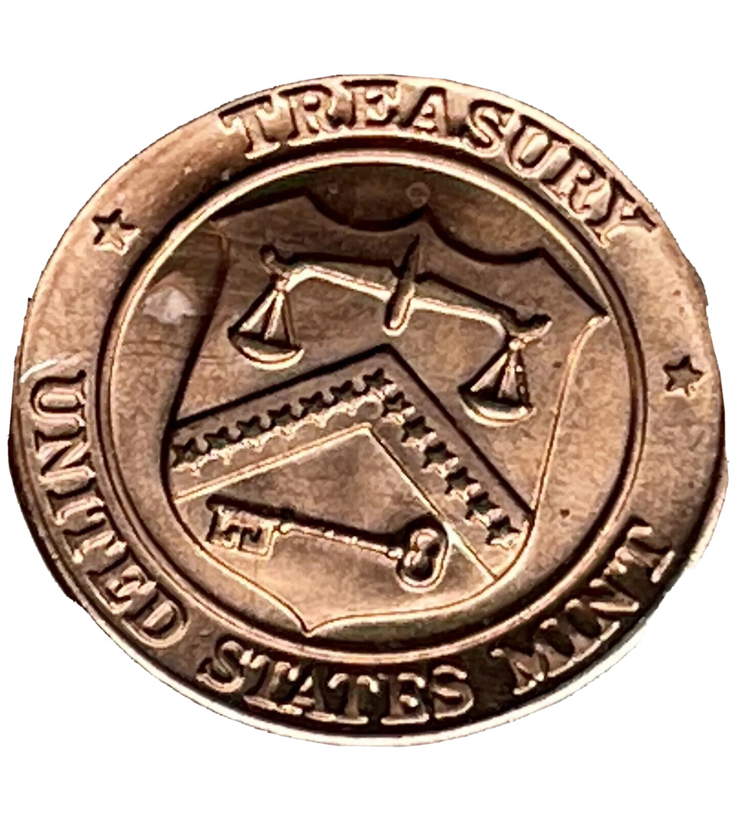 Vintage Copper penny US Treasury Coin medal Denver D Mint Fast Shipping ...