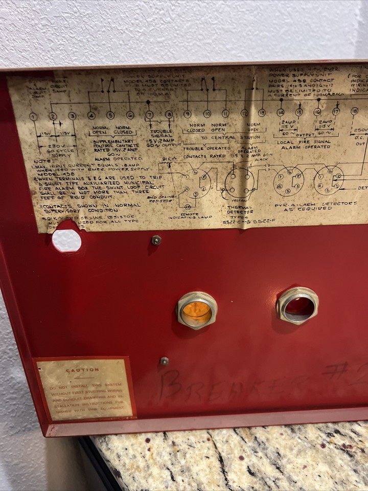 Vintage RARE! Pyrotronics Pyr-A-Larm C-B Fire Alarm Control Panel #2 | eBay
