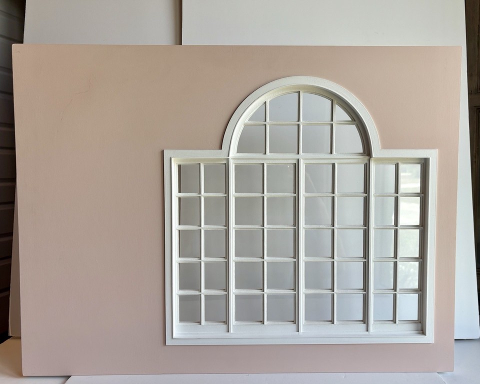 1/6 scale Diorama Wall Panel with Arched Paned Window for 11.5" - 12 ...