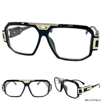 Men Classic Retro Hip Hop Rapper Style Clear Lens EYE GLASSES Square ...