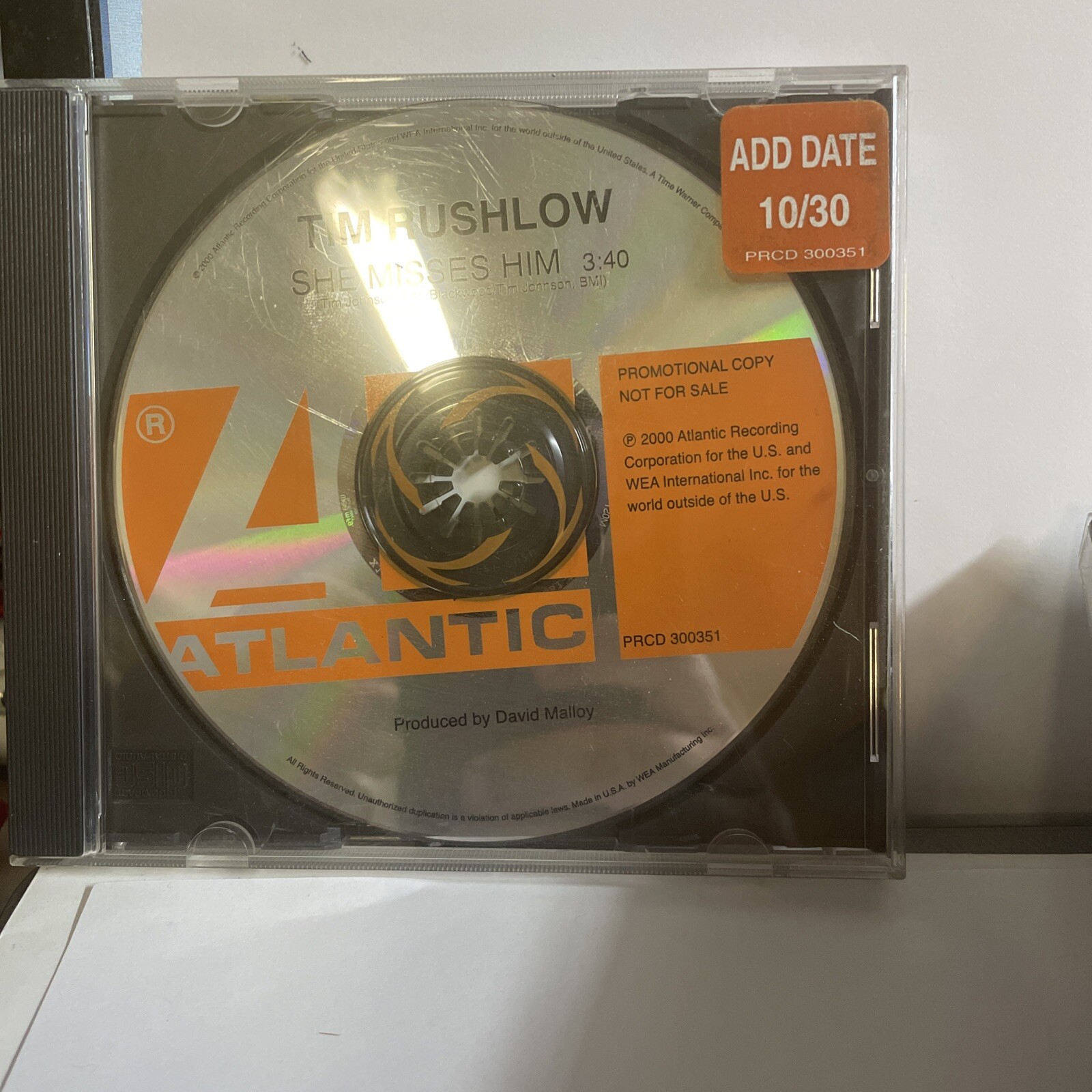 Tim Rush low She Misses Him CD Promo Single | eBay