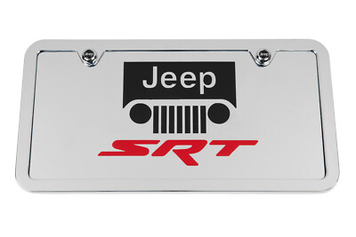 Jeep Grand Cherokee SRT Grille Chrome License Plate Vanity Tag Frame ...