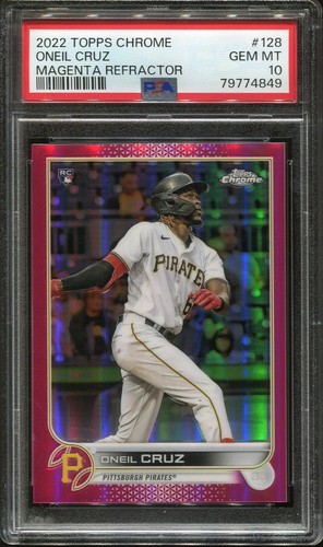 2022 Topps Chrome Oneil Cruz #128 /399 PSA 10 Magenta Refractor Pirates ...