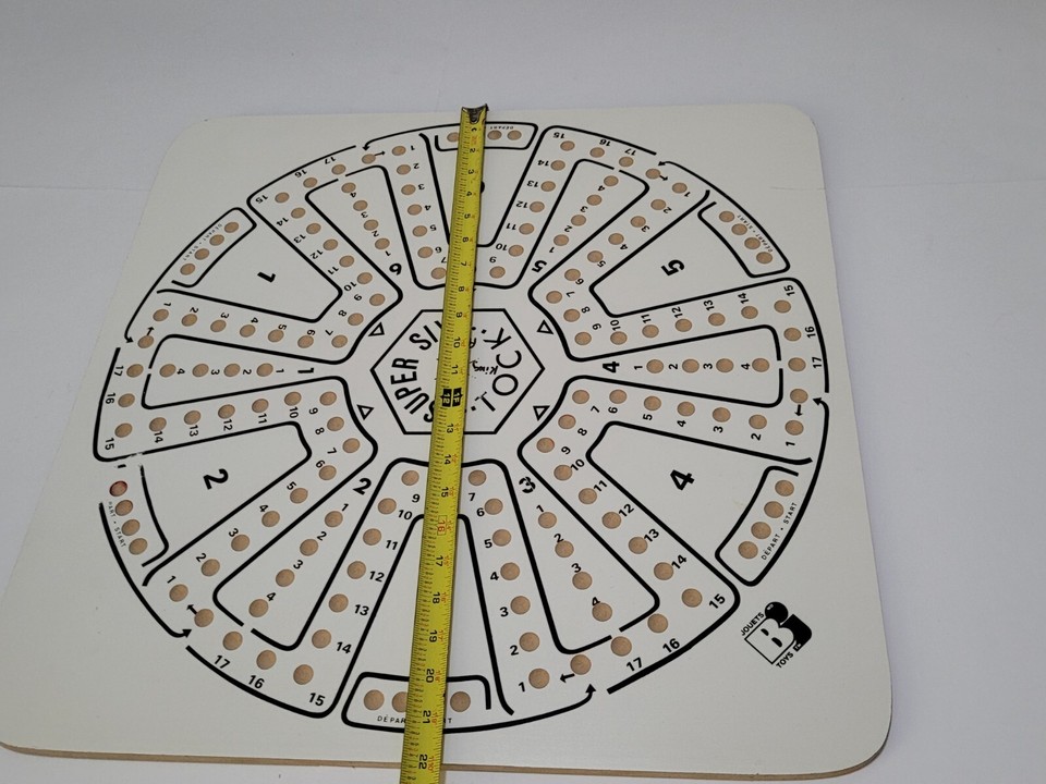 Vtg Super Six Tock Wooden Game Board By Jouets Toys of Canada 22" × 22 ...