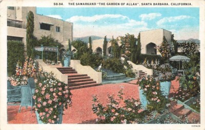 Postcard Samark and Garden of Allah Santa Barbara California NH1 | eBay