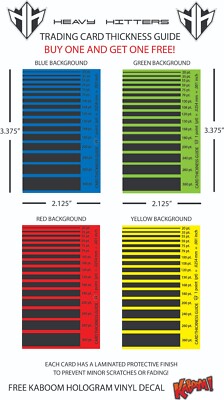 🔥 TRADING CARD THICKNESS POINT GUAGE BCW BUY 1 GET 1 FREE FREE KABOOM ...