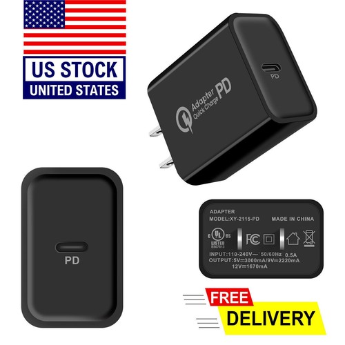 2024 USB C Fast 20 Watt PD Wall Charger Plug Power Adapter For iPhone ...