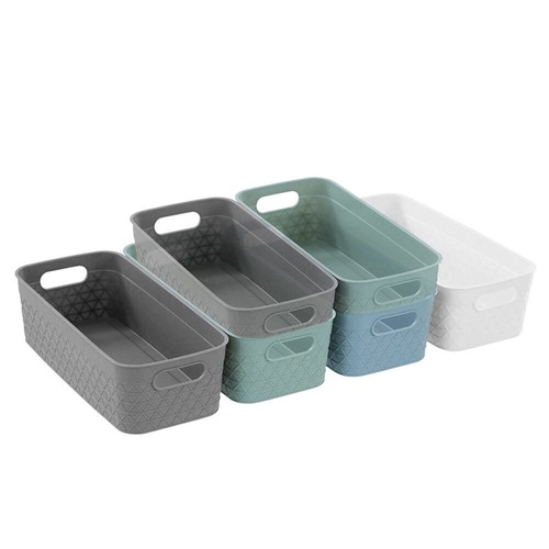 6x Boxsweden Trinity 24.5cm Basket Organiser Storage/Container w ...