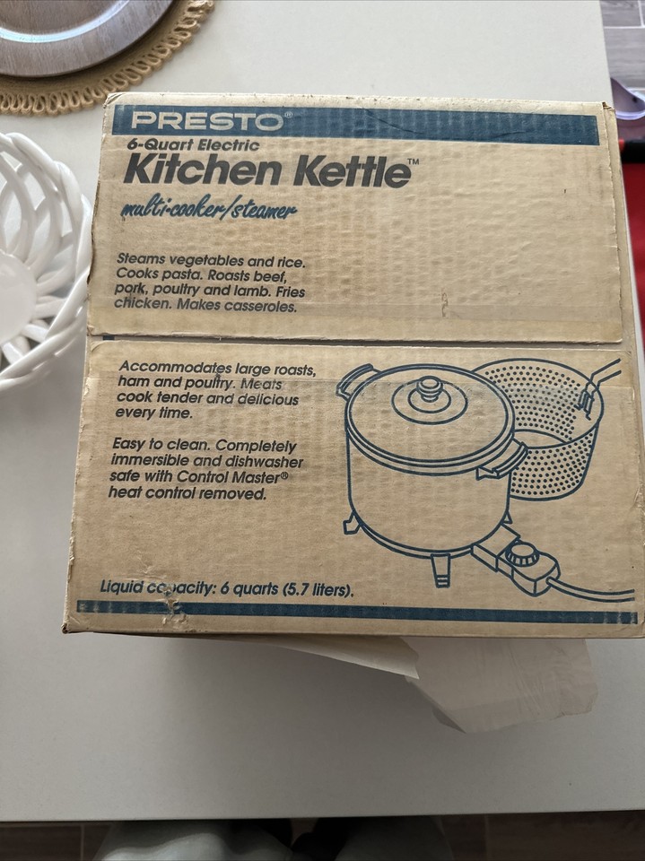 Presto 6qt Kitchen Kettle Multi-Cooker Steamer 06000 NEW IN BOX ...