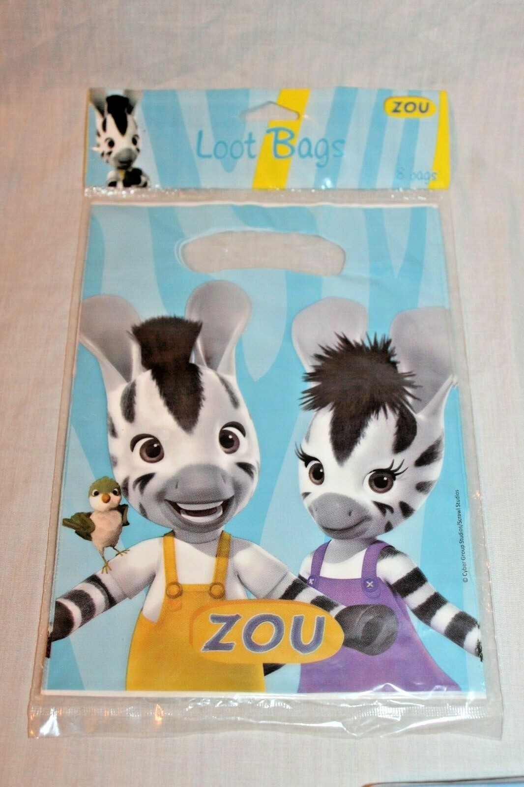 NEW IN PACKAGE ZOU ZEBRA 8- LOOT BAGS PARTY SUPPLIES | eBay