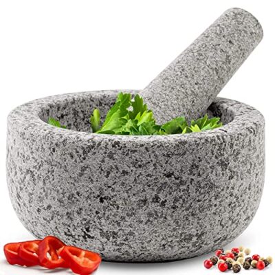 Heavy Duty Large Mortar and Pestle Set, Hand Carved Assorted Sizes ...