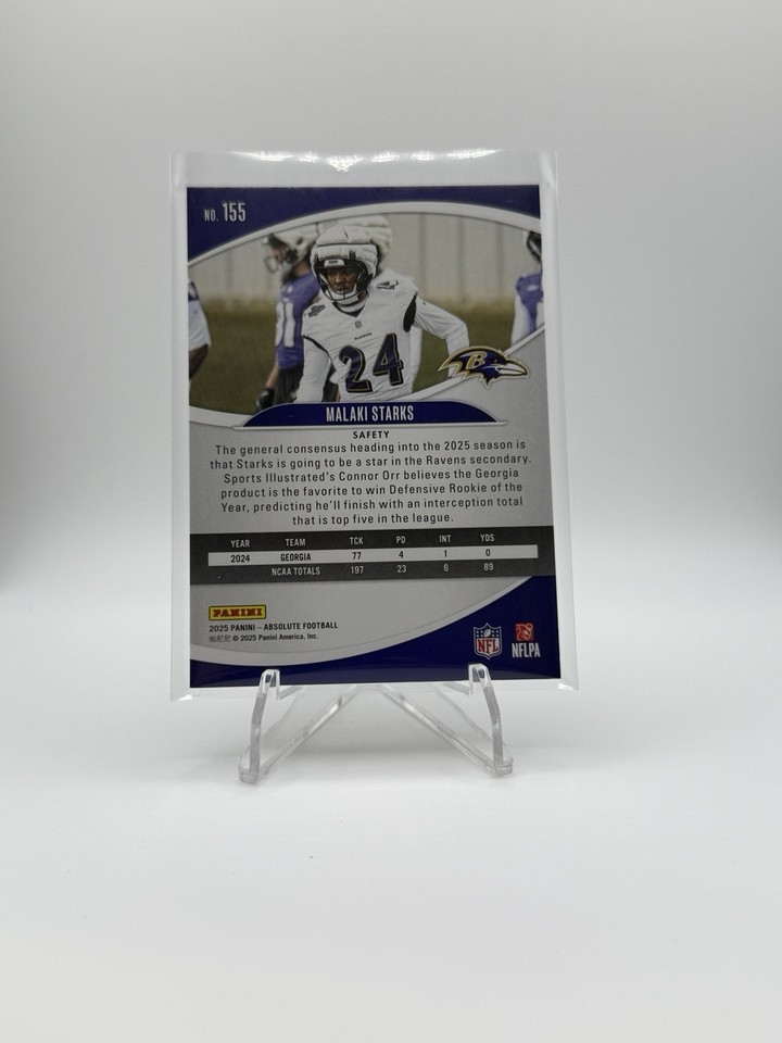 Malaki Starks 2025 Panini Absolute NFL RC Spectrum /375 Rookie #155 ...