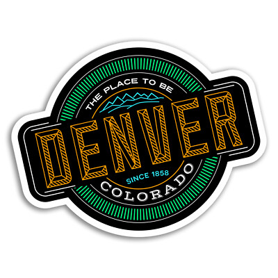 2 x 10cm Denver Vinyl Stickers - Colorado USA Fun America Sticker ...
