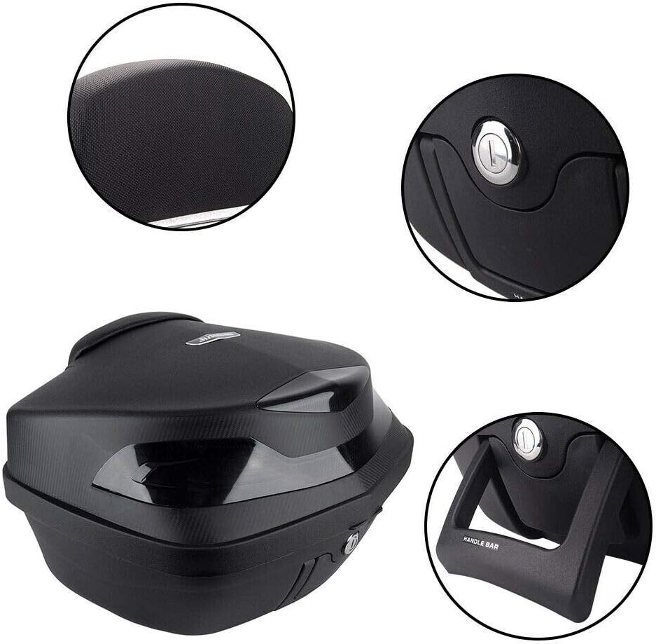 48L Motorcycle Tour Tail Box Trunk Luggage Top Lock Storage Carrier ...