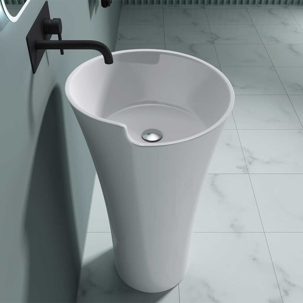 Emma Pedestal Sink Modern Bathroom Sinks By Bissonnet Modern Pedestal