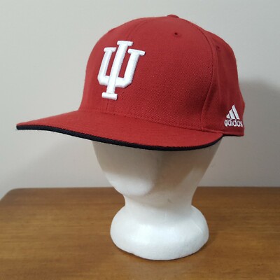 ADIDAS Indiana University IU Hoosiers Red Embroidered Wool Fitted Ball ...