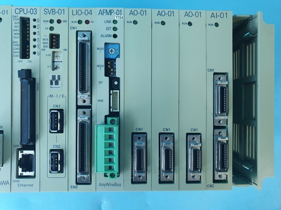 YASKAWA MP2200 JEPMC-BU2200-E (MBU-01,CPU-03,SVB-01,LIO-04,AFMP-01,AO ...