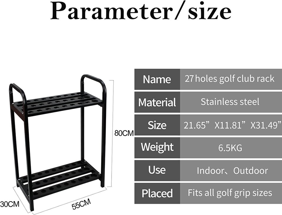 Putter Rack Display Rack Golf 27 Club Display Rack Indoor Outdoor ...