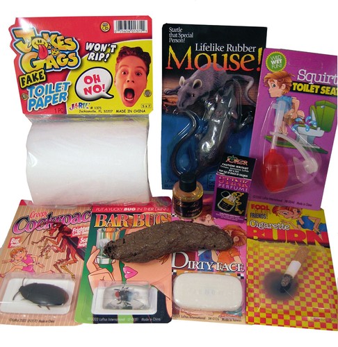 Travel Prank Kit - Stink Perfume Fake Dog Poop Rubber Mouse Joke Gag ...