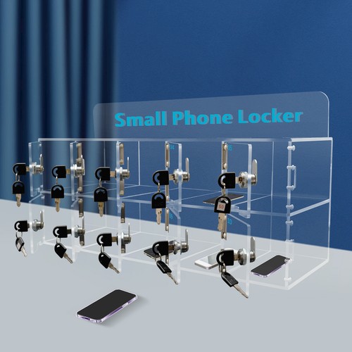 10-Slot Acrylic Cell Phone Storage Box Transparent Clear Cellphone ...