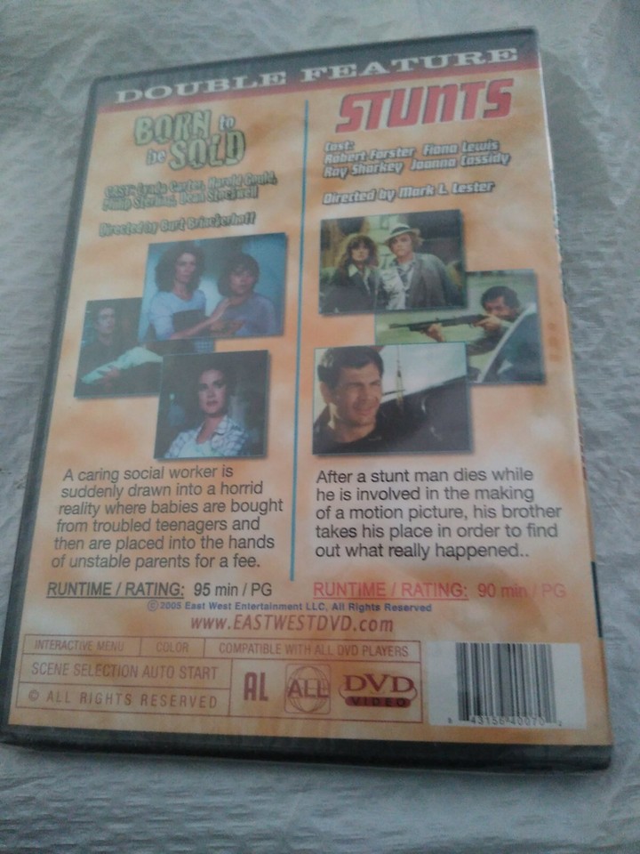 Fastshipping🇺🇲 NEW Born To Be Sold 1981+Stunts 1977 DVD 2 MOVIE SET ...