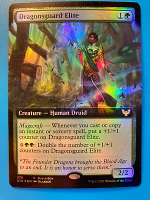 MTG 1x FOIL Dragonsguard Elite Strixhaven Buy A Box PROMO Magic ...