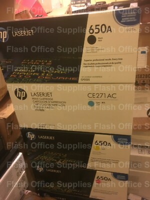 GENUINE HP 650A SET CE270A CE271A CE272A CE273A FOR CP5225 CP5525 VAT ...