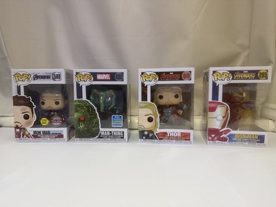 Funko Pop! MARVEL BUNDLE Iron Man #580, Man-Thing #492, Thor #69, Iron ...