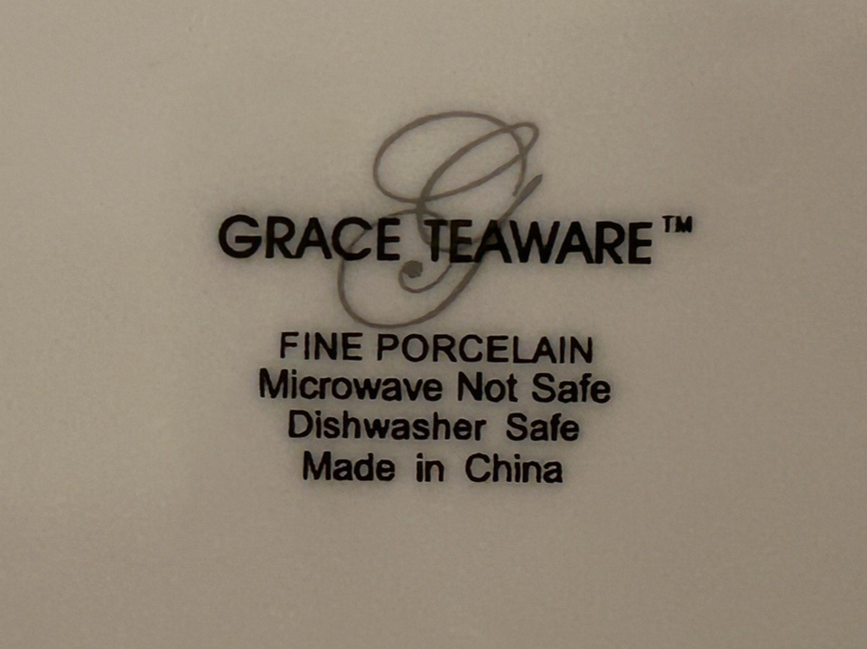 Grace Teaware ~ Set of 4 Assorted Chintz 8" Salad / Dessert Plates ...