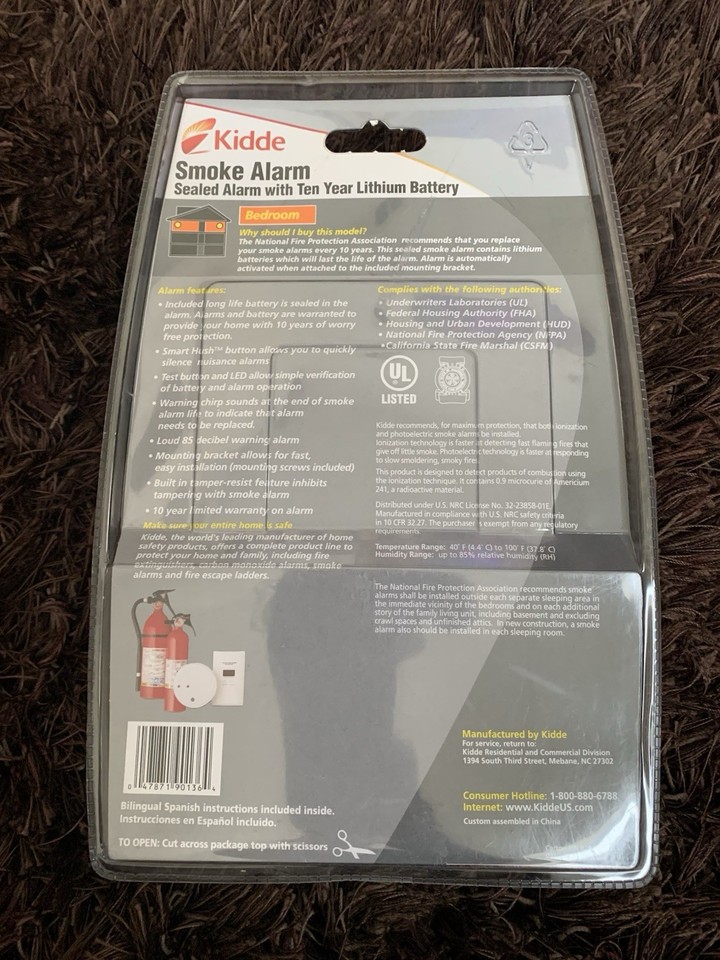 Kidde 10 Year Lithium Battery SMOKE ALARM i9010 "NEW" IONIZATION ...