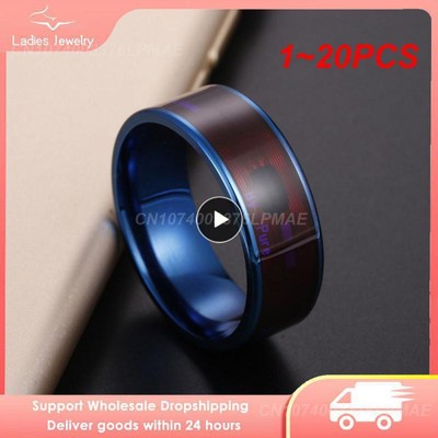 1~20PCS Fashion Men's Ring Wear NFC Smart Ring Finger Digital Ring for ...