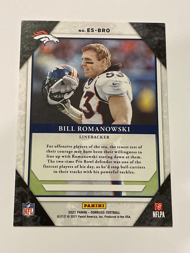 2021 Panini Donruss Football Elite Series - Bill Romanowski - Denver ...