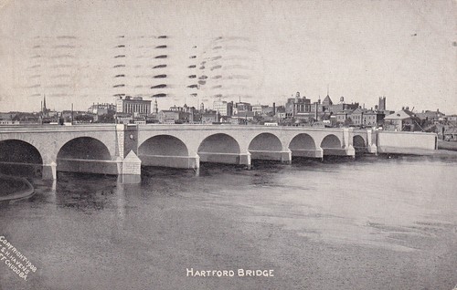 Hartford Bridge (now the Bulkeley Bridge), Hartford, Connecticut ...