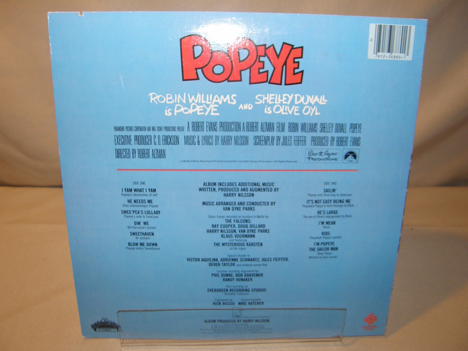 Popeye: Original Motion Picture Soundtrack Robin Williams | eBay