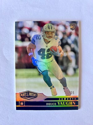 2023 Plates & Patches Deuce Vaughn Gold Holo Rookie SSP #20/35 Cowboys ...