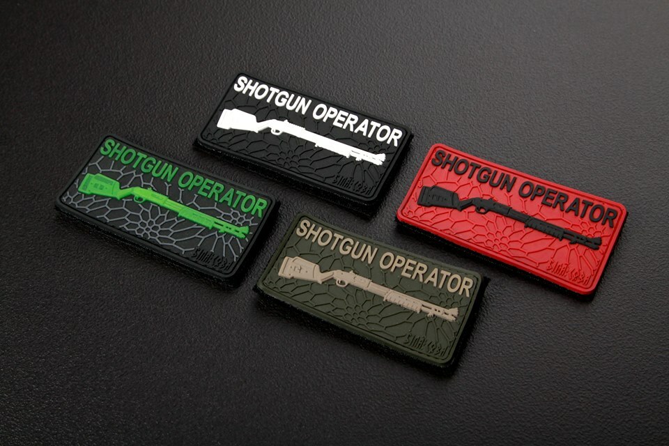 2D pvc rubber tactical morale military army patch “Shotgun operator” bk/wh | eBay