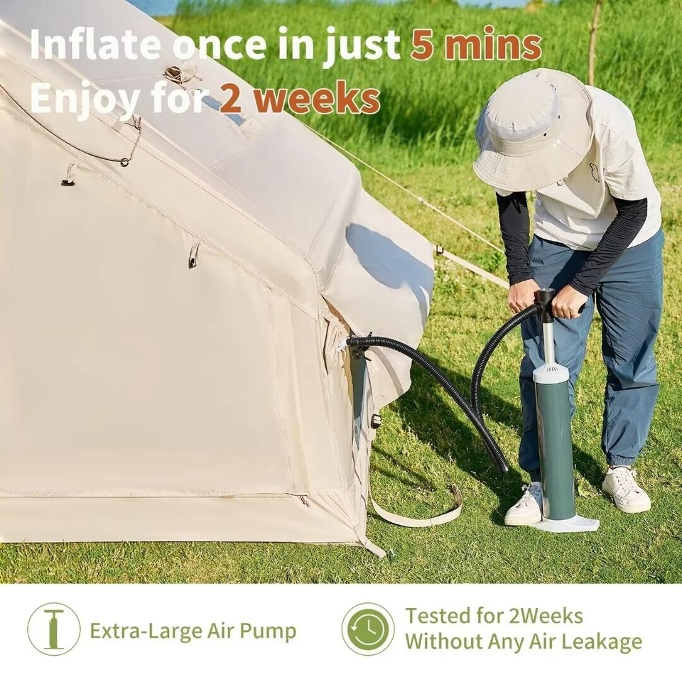 MOPHOTO 6 Person Inflatable Tents Blow Up Tent Air Glamping Tents with ...