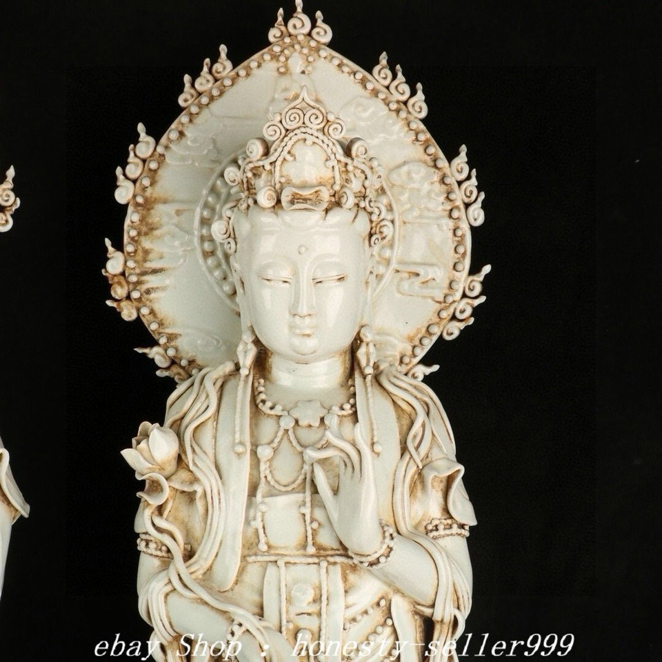 Old Dynasty Dehua Porcelain Western Shakyamuni Kwan-yin God Buddha ...